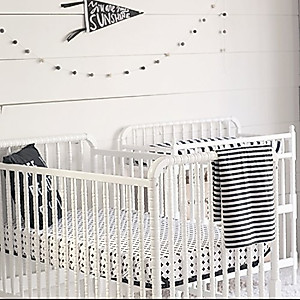 Muslin Baby Swaddle Blankets, 47x47 (3 Pack) Black, White, XO, Stripe, Cross