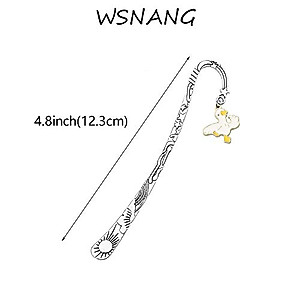 WSNANG Cute Duck Jewelry Duck Bookmark Book Lovers Gift Animal Bookmark Gift for Duck Lovers (Duck Bookmark)