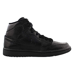 Nike Men's Air Jordan 1 Mid Shoes, Black White, 11