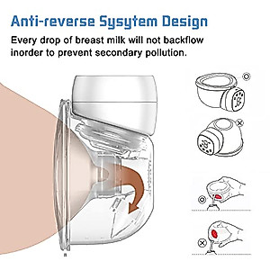 Breast Pump Hands Free, Wearable Breast Pumps for Breastfeeding, Electric Portable Wireless Pump with 3 Modes & 9 Levels, 24mm Flange 3 Inserts, Comfortable & Leakproof, LED Display-2 Pack White