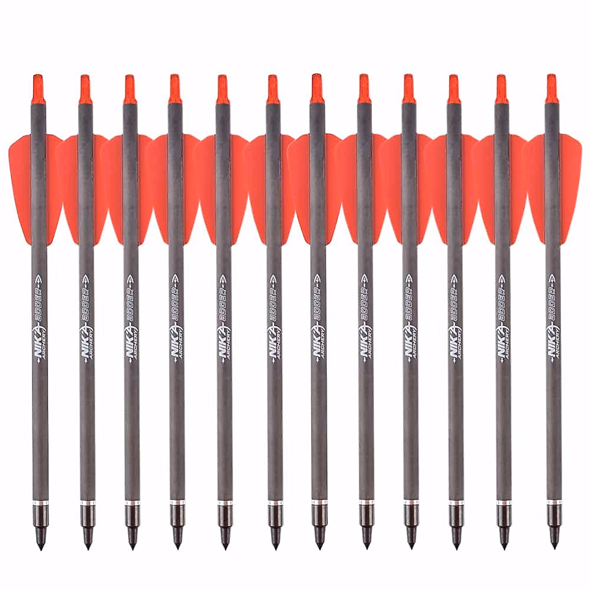 7.5" Crossbow Bolts Carbon Arrows SP350 for Cobra System R9 Bow Hunting, Pack of 12