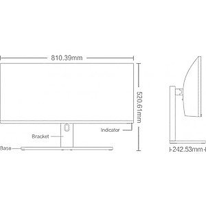 Xiaomi Mi Curved Gaming Monitor 34 Inch with AMD FreeSyncPremium (WQHD 3.440 x 1.440, 21:9, 144Hz, 4ms, 300lm, 121% sRGB, 2 HDMI, 2 Display Port, Audio Out, TUV Certified Blue Light Reduction)