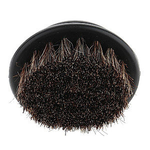 MonkeyJack Salon Barber Wood Bristles Hair Beard Cleansing Grooming Brush Men's Mustache Shaping Comb - Black