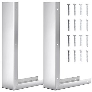 2 Pieces Stainless Steel Microwave Trim Kit Microwave Side Panel Kit for Kitchen Countertop Oven with Screws
