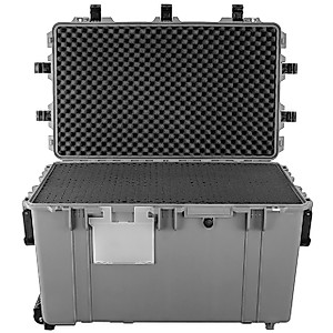 Eylar XXXL 32" Transport Roller Gear, Camera, Tools, Equipment Hard Case Waterproof w/Foam (Gray)