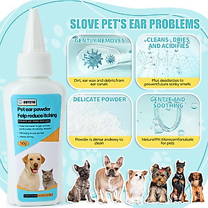 OMYGYM 50g (1Pc) Ear Powder for Dogs and Cats– Dog Ear Powder for Hair Removal, Ear Powder for Dogs Plucking, Ear Cleaning for Dogs, Effective Ear Care for Pets (Powder Ear Cleaner 1Pc)