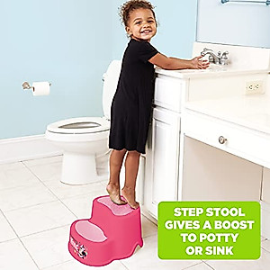 Disney Minnie Mouse 2-Tier Step Stool, Pink