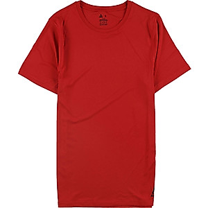 Reebok Mens Performance Base Layer Basic T-Shirt, Red, Small