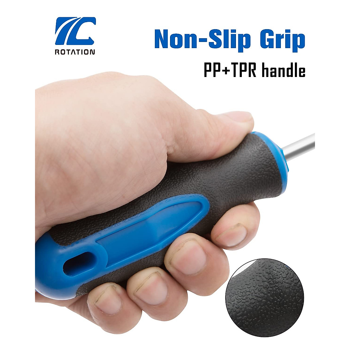 6PCS Magnetic Tip Screwdriver Set, 3 Phillips and 3 Flat, Professional Cushion Grip | 6-Piece Hand Tools Set