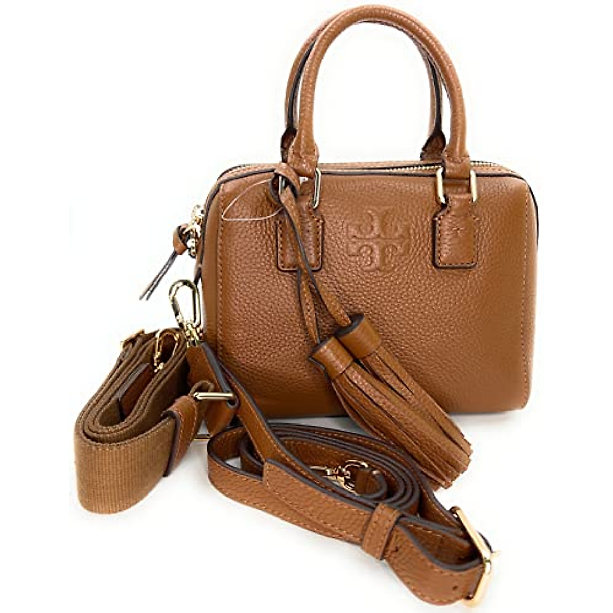 Tory Burch Thea Web Mini Satchel Crossbody Bag (Moose)