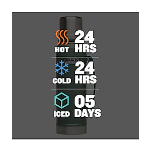 Stanley Classic Vacuum Insulated Wide Mouth Bottle - BPA-Free 18/8 Stainless Steel Thermos for Cold & Hot Beverages – Keeps Liquid Hot or Cold for Up to 24 Hours
