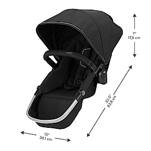 Evenflo Pivot Xpand Modular Stroller Second Seat, Compatible with Evenflo Pivot Xpand Modular Travel System and Modular Stroller, Holds Up to 55-lbs, Multiple Configurations, Stallion Black