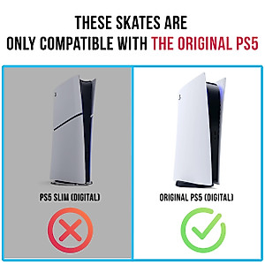 Glistco Skates - Horizontal Stand Compatible with PS5 - Digital Edition (Black)