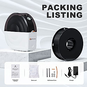 3D Printer Filament Dryer Box - ERYONE Snail M2 Filament Dry Storage 360° Surround Heating Keeping Dry - White Filament Dry Box for 1.75mm/ 2.85mm/ 3mm Wet Filaments