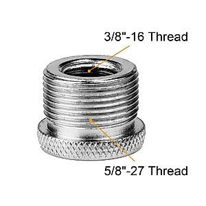 Anwenk Mic Stand Adapter 5/8 to 3/8 Adapter Male to Female Mic Screw Adapter Microphone Stand Adapter Compatible with Blue Yeti/Blue Snowball/Blue Yeti XTripod Stand Mic Microphone Stand Mount