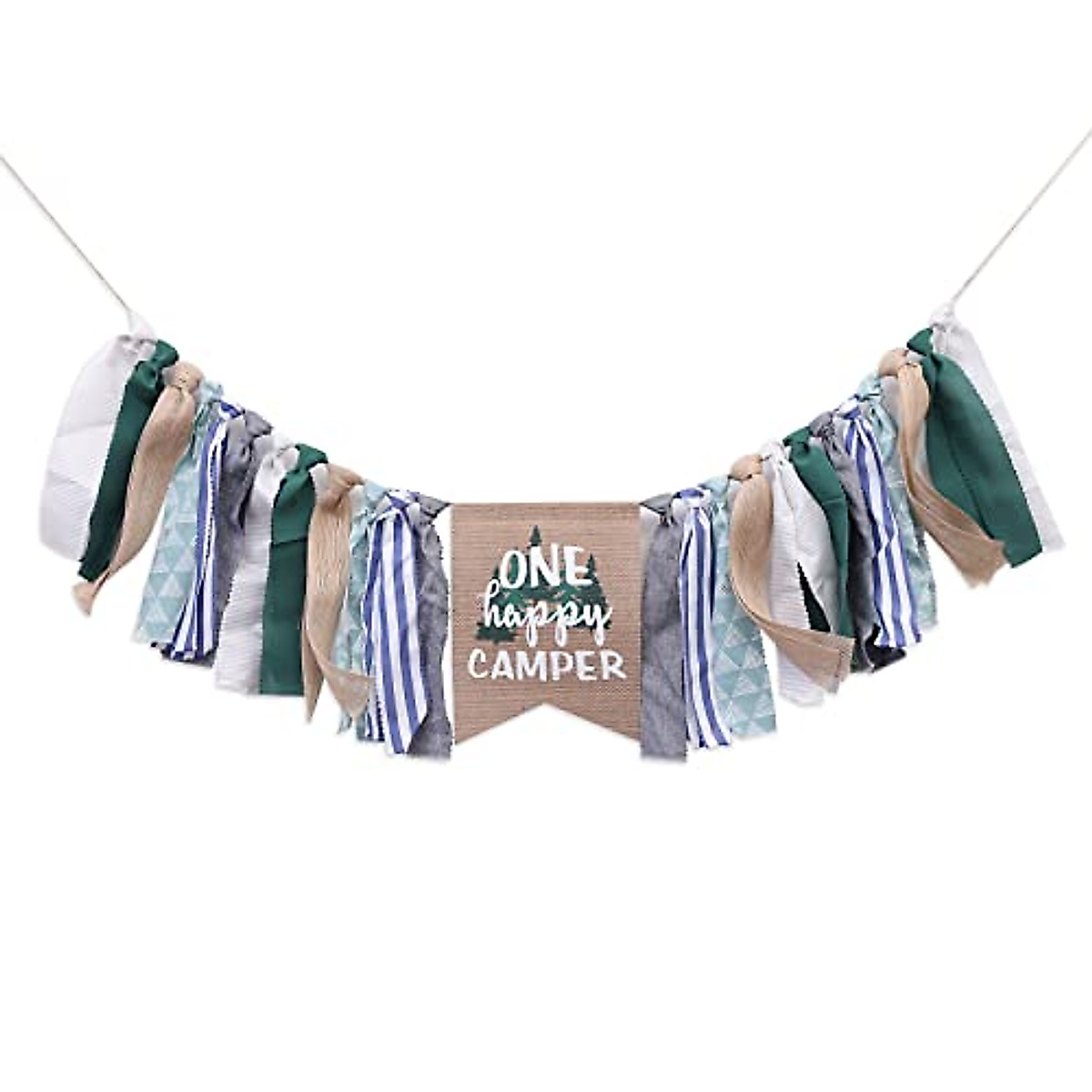 1st Birthday Banner - First Birthday High Chair Banner Happy Birthday Banner Highchair Party Decorations,Baby Birthday Photo Props(Forest)