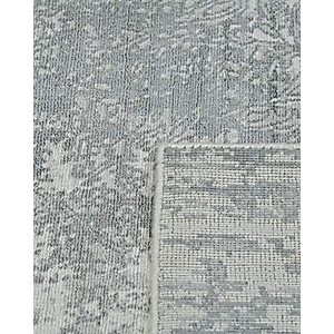 Handmade Modern Contemporary Gray Area Rug 8 x 10