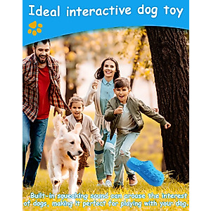 Yiran Dog Chew Toys Interactive Dog Toys- Durable Squeaky Tough Dog Toy for Teeth Cleaning,Milk Flavored Latex Dog Toys for Small/Medium Breeds,Boredom Chase Training and Sport