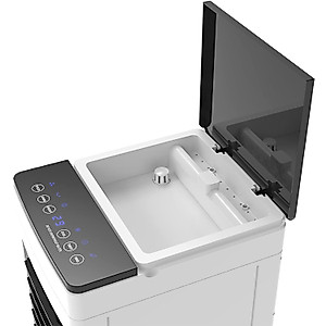 Cobuy Evaporative Air Cooler, 3-IN-1 Windowless Air Conditioner Portable, Swamp Cooler with 2 Gal Water Tank, Timer, 3 Speed, Remote, 4 Ice Packs, Cooling Fan for Room Home Office Indoor Use