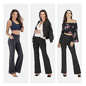 Heathyoga Women's Yoga Pants Bootcut Yoga Pants with Pockets for Women Bootleg High Waisted Yoga Pants Dress Pants