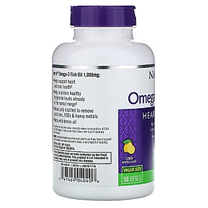Natrol Omega-3 Fish Oil 1000mg, 150 Softgels (Pack of 2)2