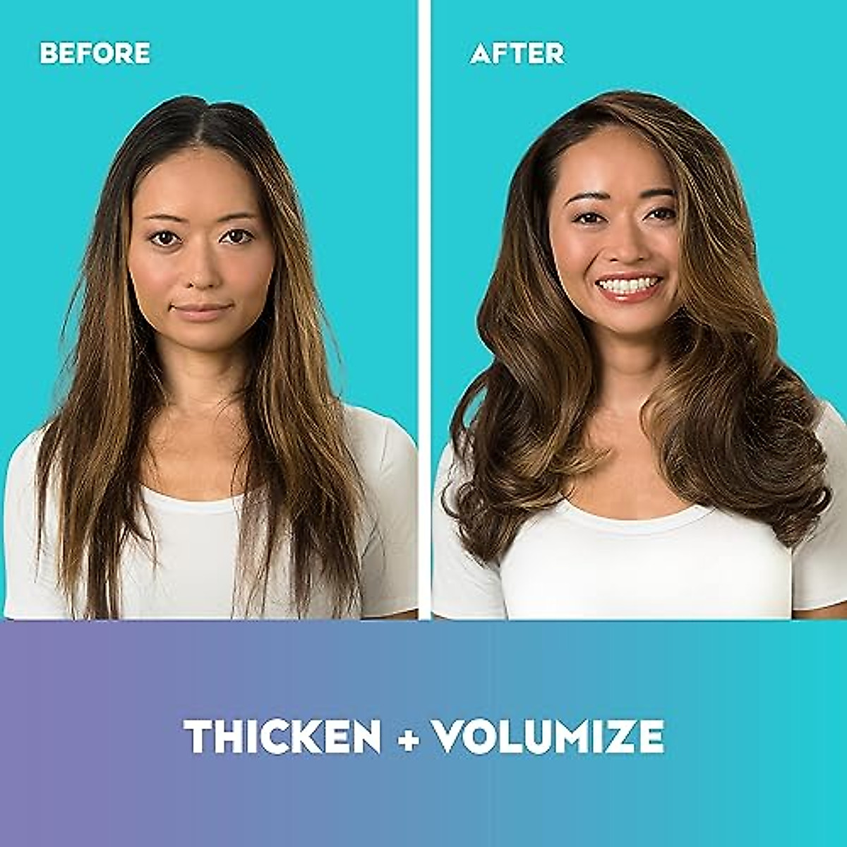 OGX Thick & Full + Biotin & Collagen Shampoo & Conditioner Set, (packaging may vary), Purple, 13 Fl Oz (Pack of 2)