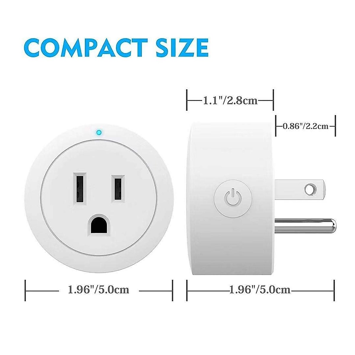 Amysen Smart Plug ,Compatible with Alexa Only ,Smart Outlet Bluetooth Mesh,Simple Setup with One Voice Command , Remote Control and Voice Control, ETL & FCC Certified, 4 Pack