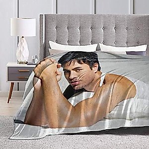 Peter E Nash Enrique Iglesias Blanket Flannel Throw Blanket Home Decoration Couch Sofa Bed Outdoor Throw Blankets 50"x40"