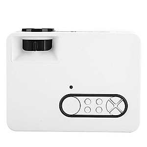 VBESTLIFE Mini LED Projector 1080p HD Private Home Cinema Theater Portable Movie Projector Compatible with Desktop Laptop PC Smartphone, Gift Pocket Projector for Party Outdoor Recreation(White)