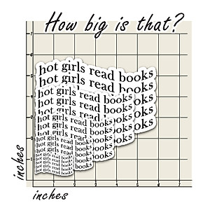 Miraki Hot Girls Read Books Sticker, Book Stickers, Book Lover Stickers, Booktok Stickers, Reading Stickers, Water Assitant Die-Cut Vinyl Funny Decals for Laptop, Phone, Water Bottles, Kindle Sticker