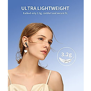 Wireless Earbuds, Bluetooth 5.3 Headphones with Microphone, 37H Playback LED Power Display, In-Ear Headphones Deep Bass, IPX7 Waterproof, Ultra-Light Earphones with Charging Case, Smart Touch, Sport