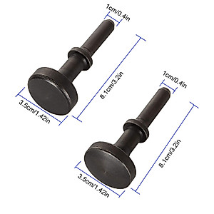 Heavy Duty 6 Pcs Air Hammer Rivet Bits Set, Hammer Bits Accessories 0.401 Shank Pneumatic Chisel Air Hammer Smoothing Extended Length Tool Kit with Spring