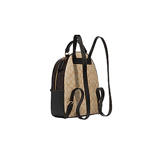 Coach Women's Jordyn Backpack (Blocked Signature Canvas - Light Khaki - Brown Multi)