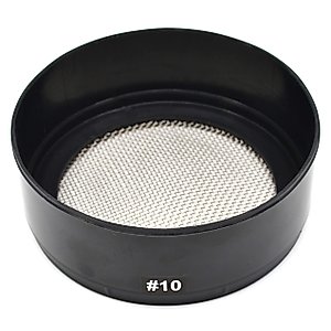 EISCO Sieve with Mesh Size 10-2mm Mesh Openings - Stainless Steel Mesh with Stackable Plastic Frame