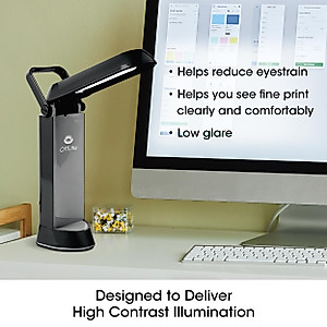 OttLite 13 Watt Folding Task Lamp, Black - Portable, Adjustable, Desk Light