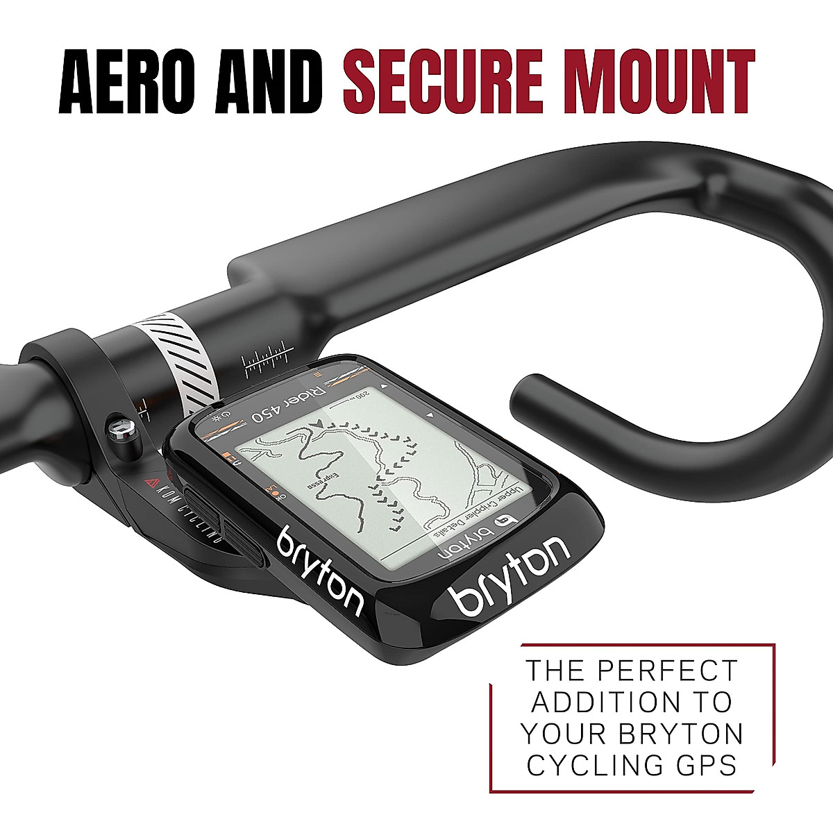 KOM Cycling Bryton Mount Compatible with Multiple Bryton Computers Including The Bryton Ryder 15, 10, Aero 60, 310, 330, 410, 420, and The Rider 860
