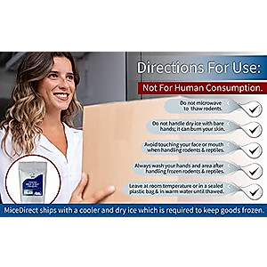 MiceDirect Frozen Fuzzie Feeder Mice Food for Juvenile Hognose, Corn & Milk Snakes (15 Count)