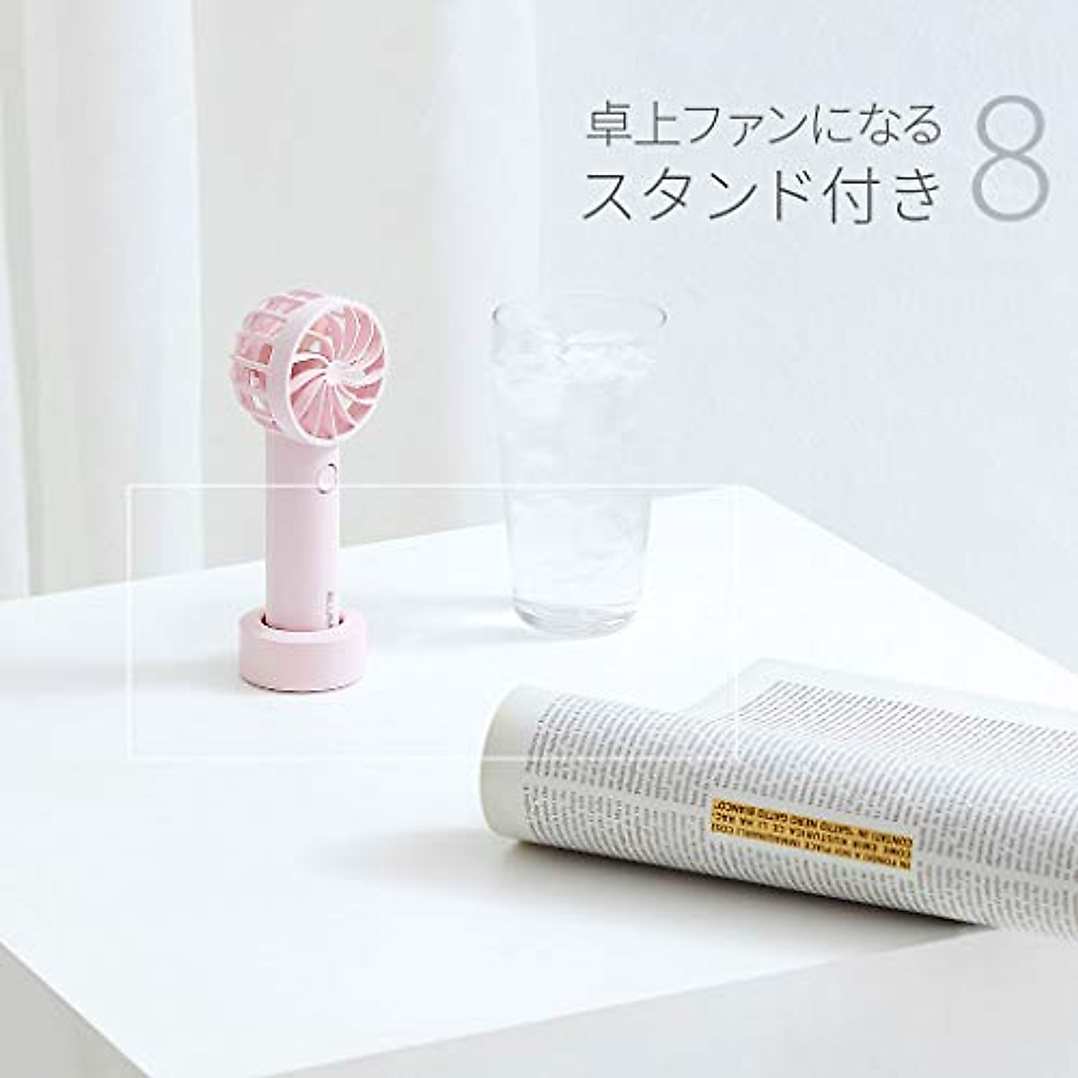 Minihead Fan Pro (Pink) - Mini Handheld Fan, 24-Hour Battery, lightweight 0.22lbs(99g), Pocket-Sized, Strong Airflow, Must-Have Item For Summer, Turbo Mode + 3 Wind Settings