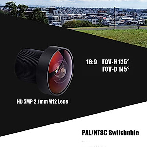 FPV Camera Foxeer Razer Mini 1/3 CMOS HD 5MP 2.1mm Lens 1200TVL 4:3 PAL/NTSC Switchable Support 4.5V-25V Input Voltage for FPV Quadcopter Racing Drone