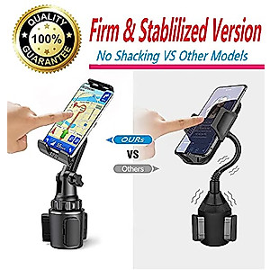 TECOTEC Cup Holder Tablet Mount, Adjustable 2 in 1 Car Phone & Tablet Cup Holder Phone Mount for All Cellphones & Tablets up to 12.9"