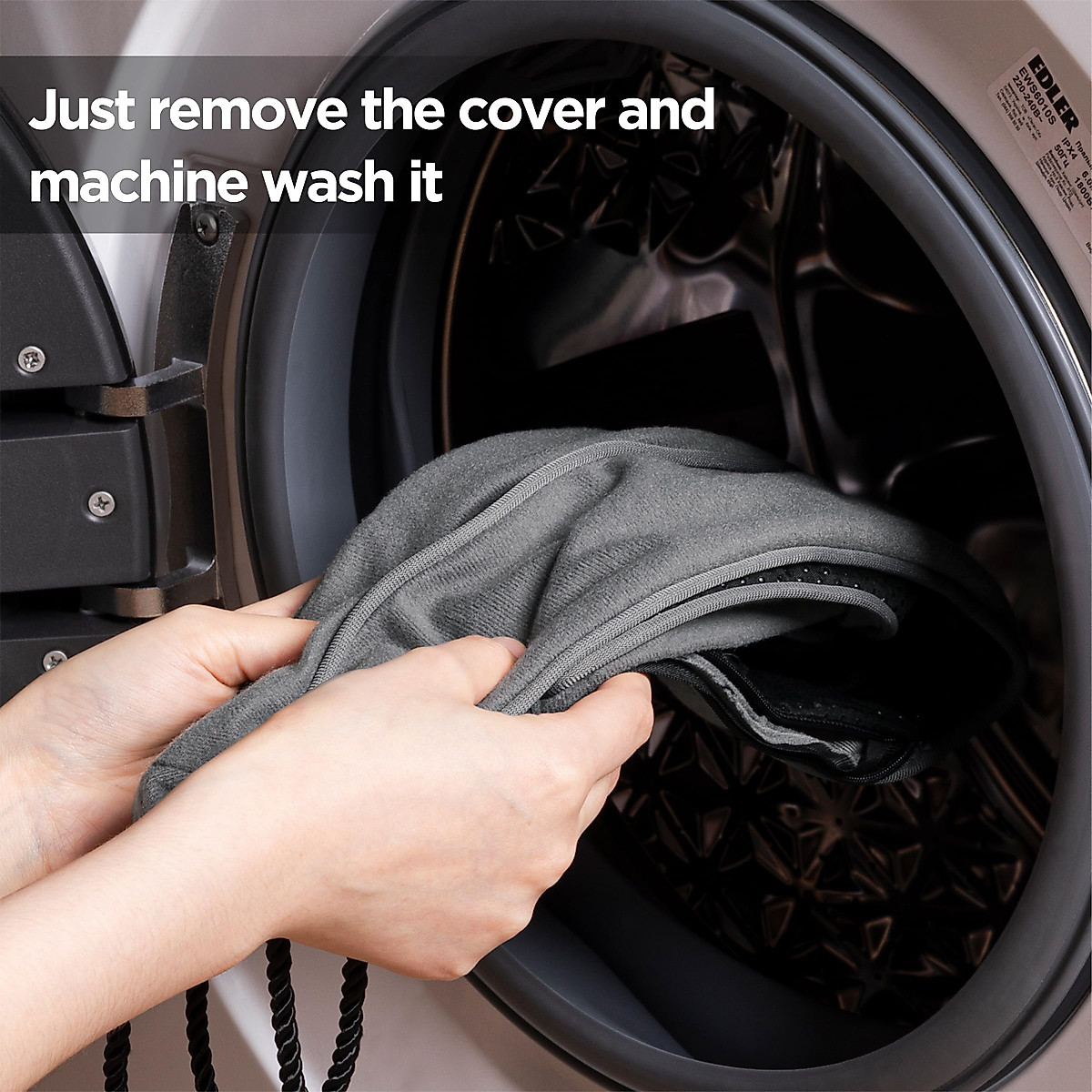 Sunolga Door Draft Stopper for Bottom of Door, 38 Inch Under Door Air Stopper with Removable Cover for Gaps Up to 3 Inch, Machine Washable Noise Blocker for Home, Grey