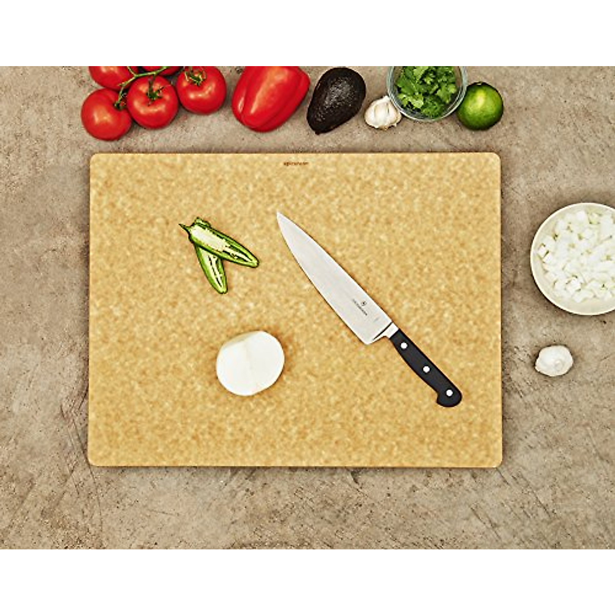 Epicurean Big Block Series 21-by-16-by-1-Inch Thick Cutting Board with Cascade Effect, Natural/ Slate