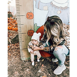 Funky Junque Exclusives Double Pom Baby Infant Beanie Knit Warm Winter Double Pom Pom Skull Cap Hat Ivory - Double Pom