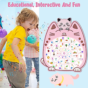 Alphabet Learning Toys For Kids Toddlers - Interactive ABC Poster Wall Chart for Preschool Baby 1 2 3 4 5 6 Years Old Little Boys Girls | Electronic Educational Toys Birthday Gifts Stocking Stuffers