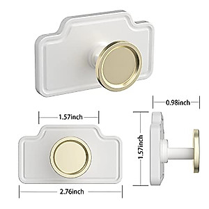 4Pack Adhesive Hooks Decorative Wall Door Heavy Duty Hooks for Hanging Hat Coats Clothes Hat Purse Keys, Waterprrof Bathroom Hooks Self Adhesive Hooks for Kitchen Towel (Orange)