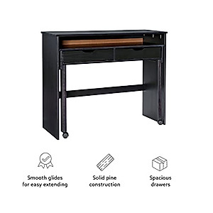 Linon Home Decor Products Black Extendable Console Linon Corinne Desk