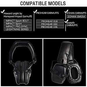 PROHEAR GEP02 Gel Ear Pads and HC01 Tactical Headset Cover for Howard Leight by Honeywell Impact Sport Sync Leightning Earmuffs