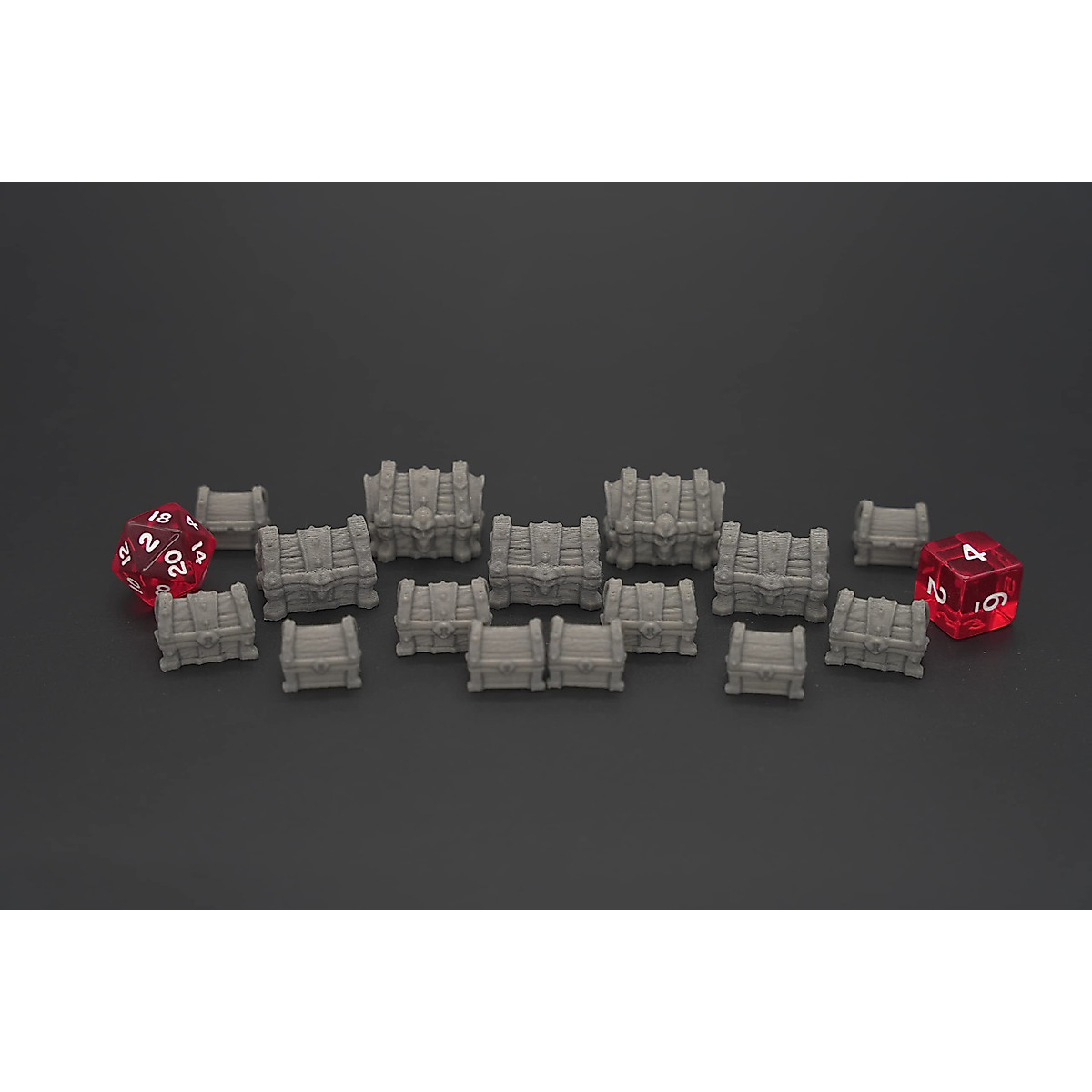 EnderToys Epic Chests by Makers Anvil, 3D Printed Tabletop RPG Scenery and Wargame Terrain for 28mm Miniatures