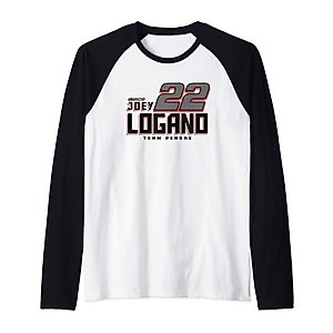 NASCAR - Joey Logano - Carbon Fiber Raglan Baseball Tee