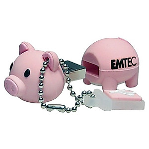 EMTEC Animal Series 4 GB USB 2.0 Flash Drive, Pig